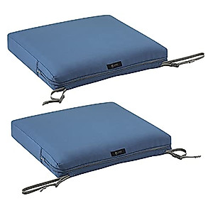 Classic Accessories Ravenna Water-Resistant 72 x 21 x 3 Inch Patio Chaise Lounge Cushion, Empire Blue, Outdoor Seat Cushion