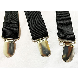 GCFIYPP 1920s Men Accessory Set Manhattan Hat, Y-Back Suspenders, Pre Tied Bow Tie,Gangster Tie for Theme Party, Halloween (Black)