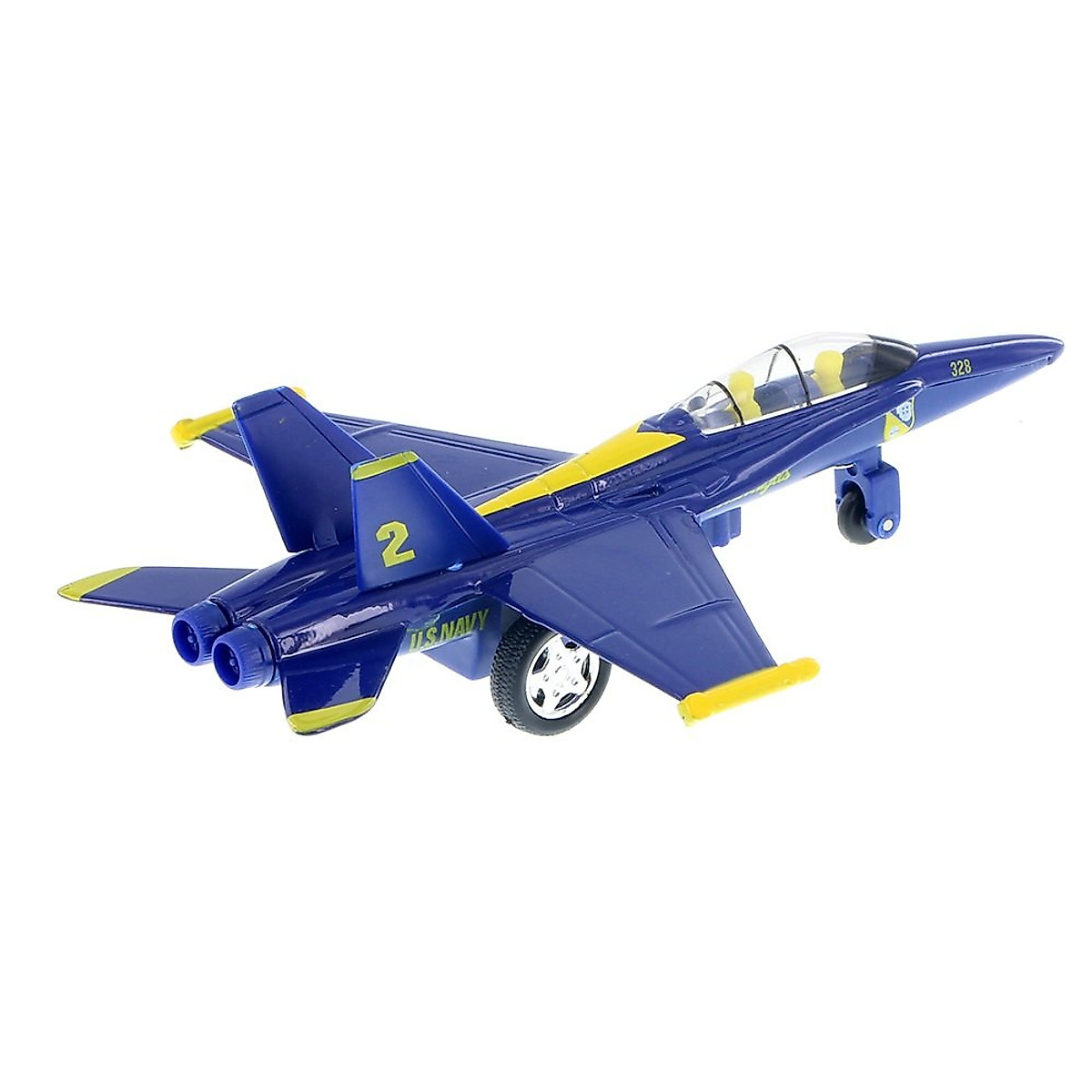 🛦 United States Navy Blue Angels F/A-18 Super Hornet Fighter Jet 7" 1:50 Scale Die Cast Model w/ Pullback Action #1, #2, #3, #4, #5, and #6 Set