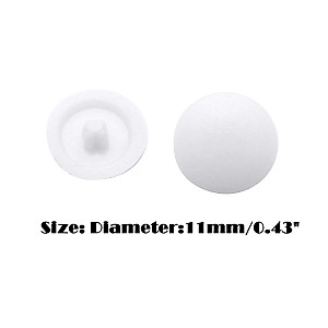 dPois 100Pcs Plastic Self-Tapping Phillips Screw Cap Hole Plugs Dust Proof Covers for Screw White 11mm