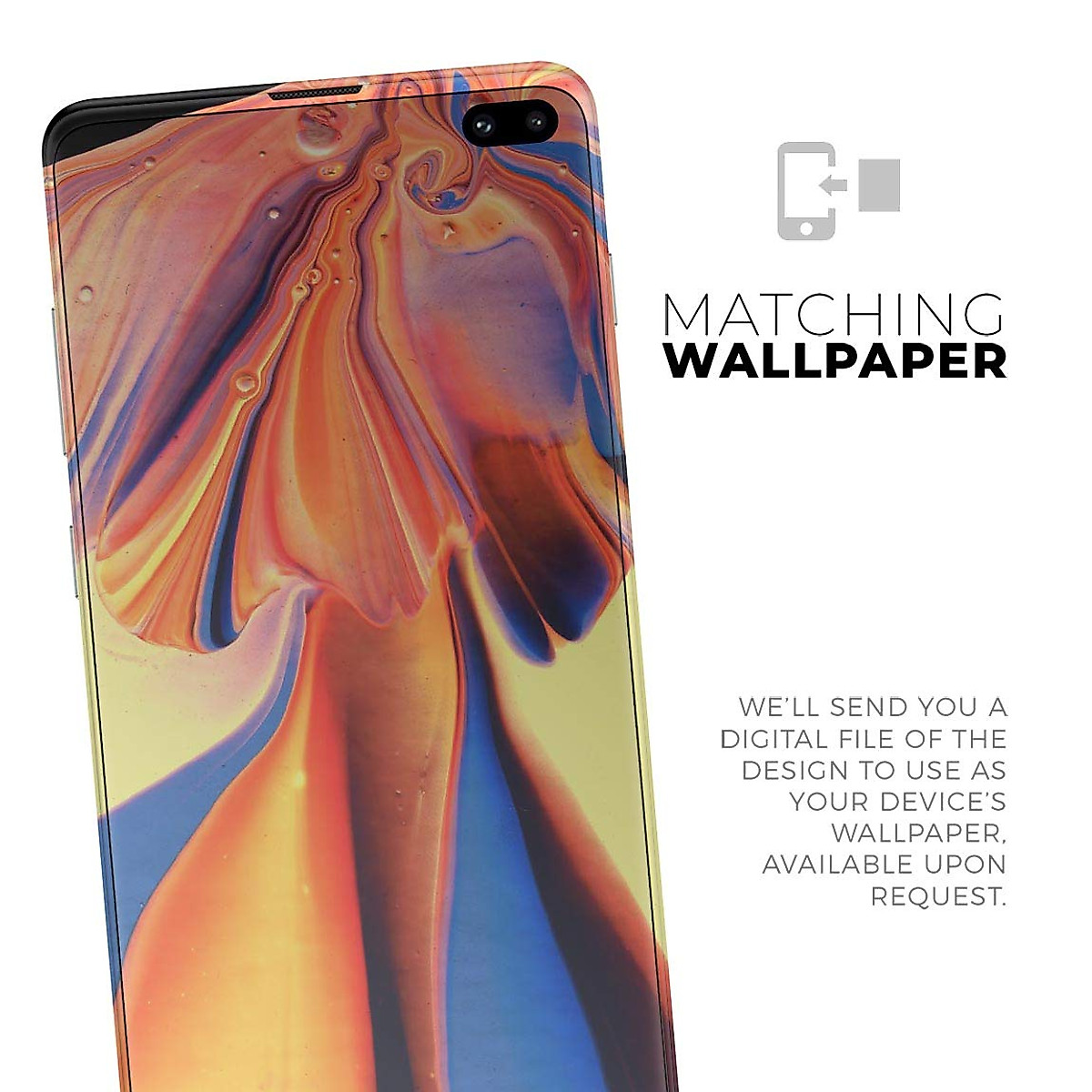 DesignSkinz Liquid Abstract Paint V48 Protective Vinyl Decal Wrap Skin Cover Compatible with The Samsung Galaxy S20 (Screen Trim & Back Glass Skin)