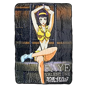 Cowboy Bebop Faye Valentine Cuffed Fleece Throw Soft Lightweight Blanket 45x60 Inches, Multicolored (BOCFB-BOP-FYCUF)