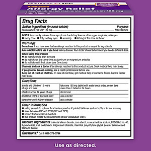 HealthCareAisle Allergy Relief - Fexofenadine Hydrochloride Tablets USP, 180 mg – 90 Tablets – Allergy Medication, Non-Drowsy 24-Hour Allergy Relief