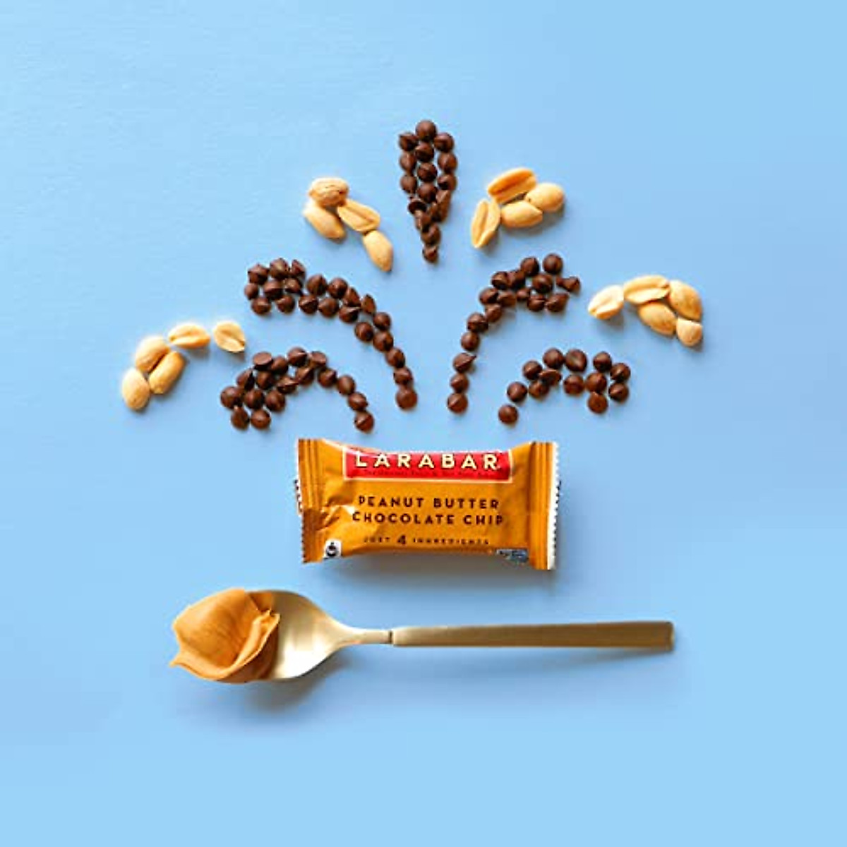 Larabar Peanut Butter Chocolate Chip Mini Bars, Gluten Free Vegan, 20 ct