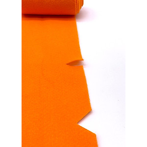 Acrylic Felt Fabric Pre Cuts, 1 Yard, 72 by 36 inches in Length by Ice Fabrics - Light Orange