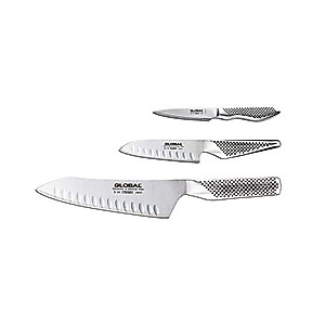 Global Classic Stainless Steel 3-Piece Knife Set