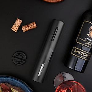 KAVYDENS 4-in-1 Electric Wine Opener Set – USB Rechargeable with Wine Decanter, Wine Aerator,Pourer, Wine Stopper and Foil Cutter. Gift set for Weddings, Parties, and Home Use