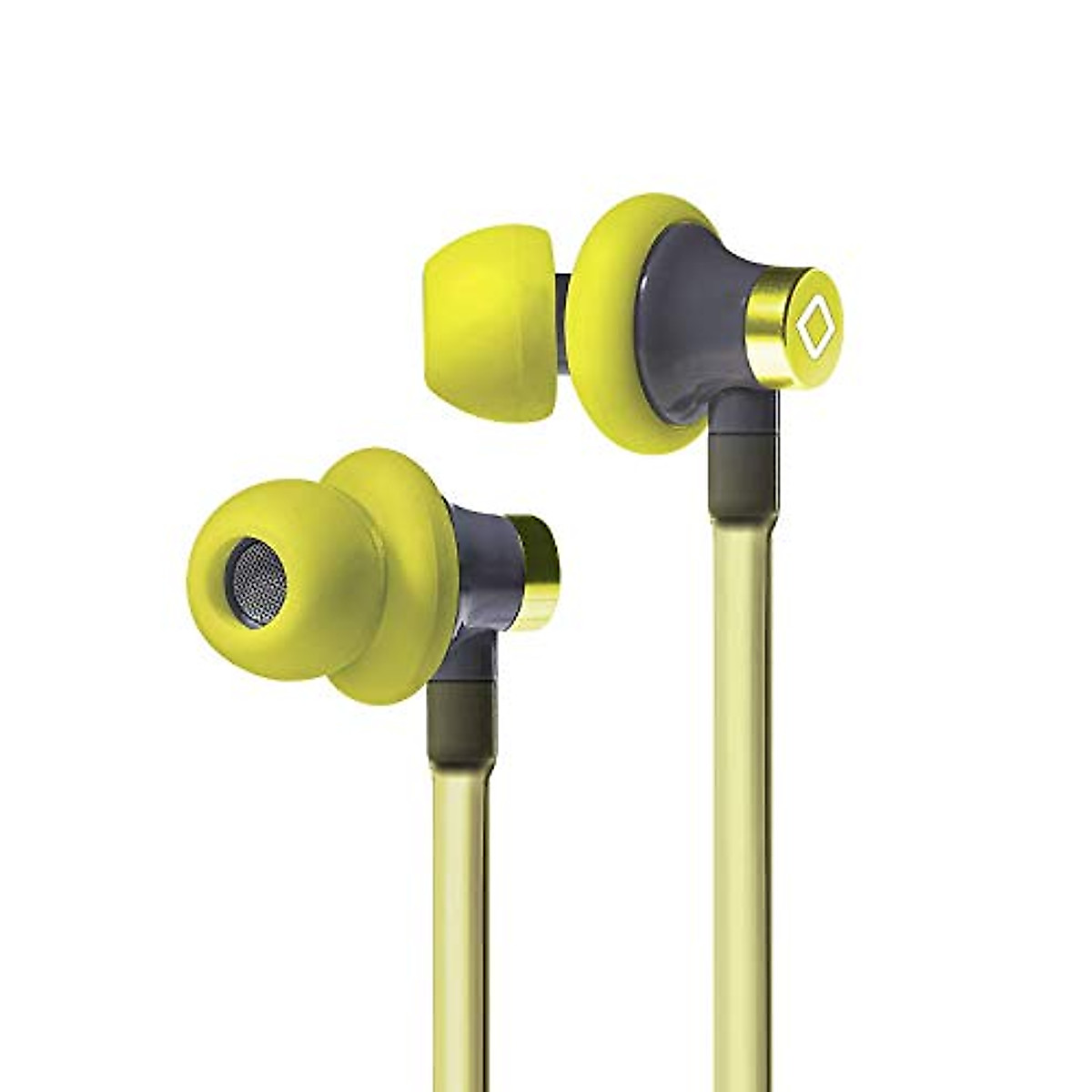 Aircom A3 Active Air Tube Headphones - Radiation-Dampening Wired Sports Earbuds with Airflow Audio Technology for Premium Sound and EMF Protection – Yellow