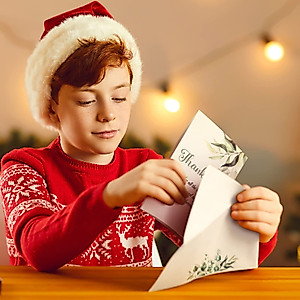 Jetec 100 Pack Thank You Cards with Envelopes Stickers Bulk Greeting Watercolor Cards for Family Loved Ones Wishes Holiday Celebration(Funeral)