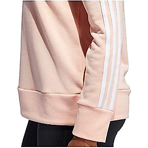 adidas Ladies' 3-Stripe Crewneck (Pink, X-Large)
