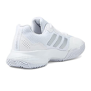 adidas Women's GameCourt 2 Sneaker, White/Silver Metallic/White, 9