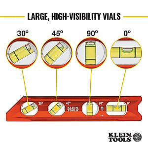Klein Tools 9216 Tape Measure and 935RB Torpedo Level