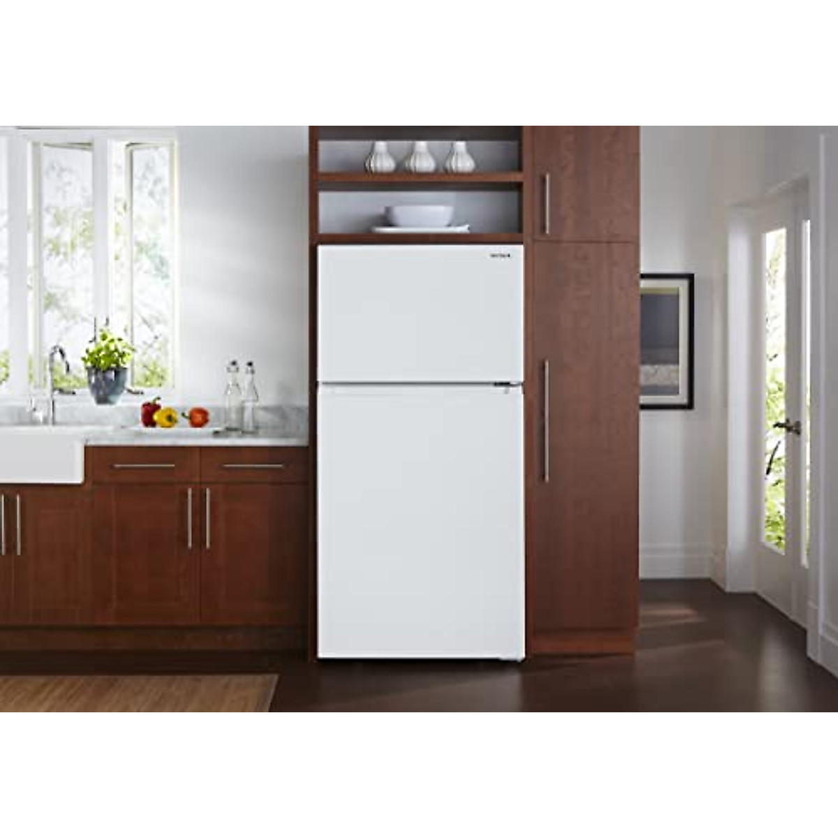 Winia 18 cu. Ft. Top Freezer Refrigerator with Icemaker - White