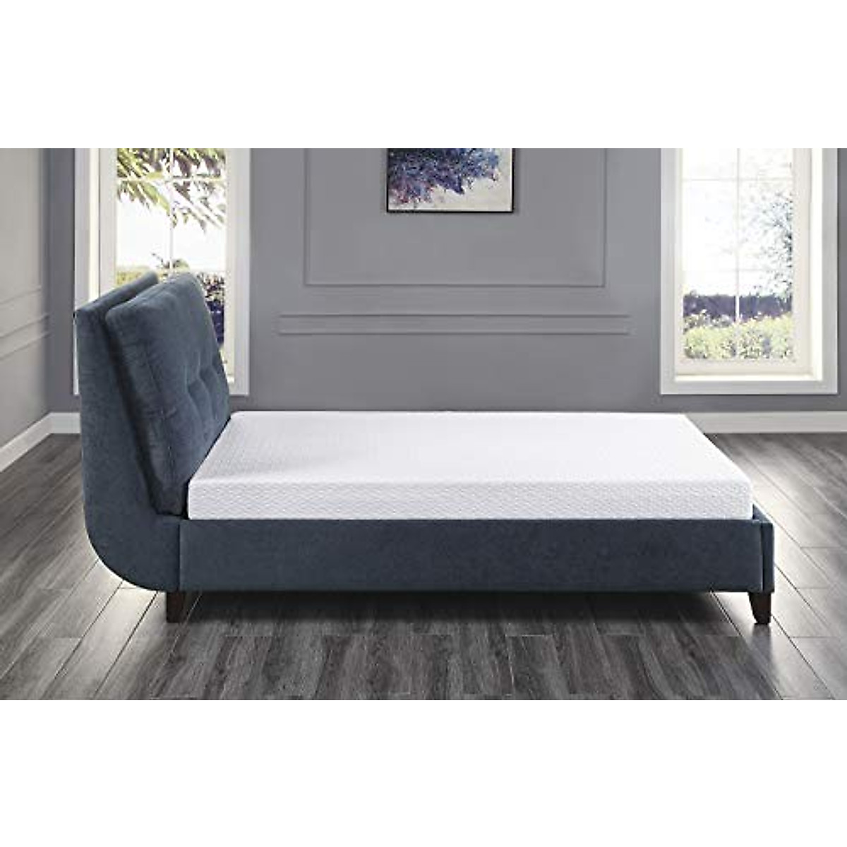Lexicon Nocturne 6-Inch Gel Infused Memory Foam Mattress, Twin, White
