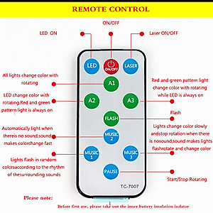 Disco Ball Party Lights,DJ Disco Lights with Remote Control Amosamz Multiple Patterns Projector for Parties Bar Club Christmas KTV Festivals Décor