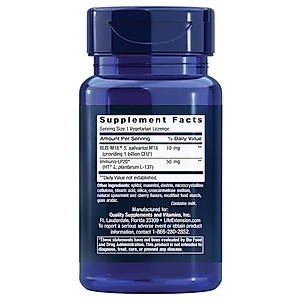 Life Extension FLORASSIST Oral Hygiene – Probiotic, Promotes Overall Oral Health – Gluten-Free, Vegetarian – 30 Lozenges