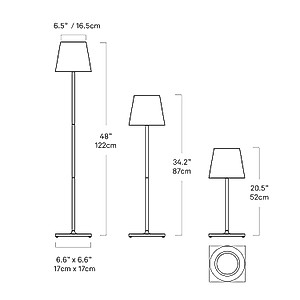Zafferano Poldina L Pro Floor & Table Lamp White