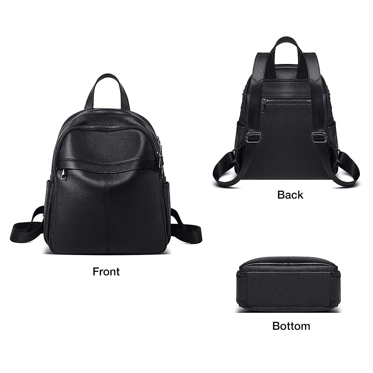 FOXLOVER Leather Backpacks for Women, Genuine Leather Ladies Fashion Rucksack