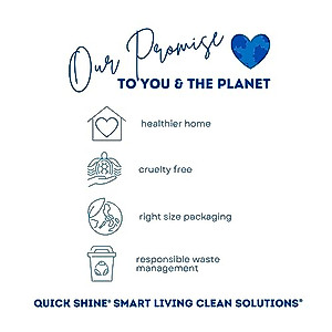 Quick Shine Sustainable Hard Surface Floor Mop Kit with 3 Reusable Pads & 1 Safer Choice Floor Finish Cleaner 16oz | Use Wet + Dry | Squirt, Spread, Done | Hardwood, Luxury Vinyl Plank, Laminate