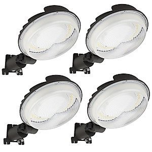 DAKASON 100W Outdoor LED Barn Light with Dusk to Dawn Photocell, Exterior Yard Lighting 12000LM 5000K IP65 Waterproof Security Flood Light Fixture for Parking Lot, Street, UL Listed 4Pack