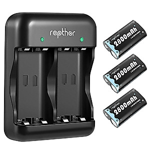 Rapthor 2800mAh Rechargeable Battery Pack for Xbox One 2.4V Ni-MH Low Self Discharge for Xbox One/Xbox One S/Xbox One X/Xbox One Elite/Xbox Series S/X, controller Batteries pack with Charger