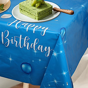 Happy 50th Birthday Balloons Blue Set Decor - Cheers to 50 Years Old Party Theme Garland Banner Backdrop Tablecloth Decorations For Women and Men