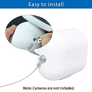 VVHOOY Anti-Theft Anti-Drop Security Chains Compatible with Google Nest Cam Outdoor(Battery), Rustproof Protection Cable Prevent from Falling, 4 Pack