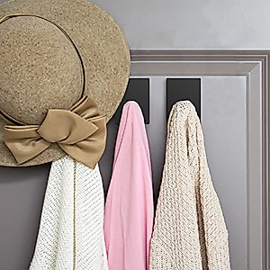 Enkrio Wall Hooks Towel Hooks 6 Pack Heavy Duty Bathroom Self Adhesive Hooks, Sticky Hooks for Hanging Coat, Hat, Loofah – Matte Black