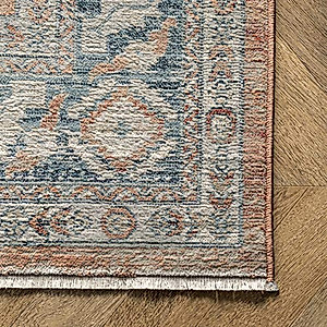 nuLOOM Westlyn Faded Medallion Area Rug, 5' 3" x 7' 3", Rust