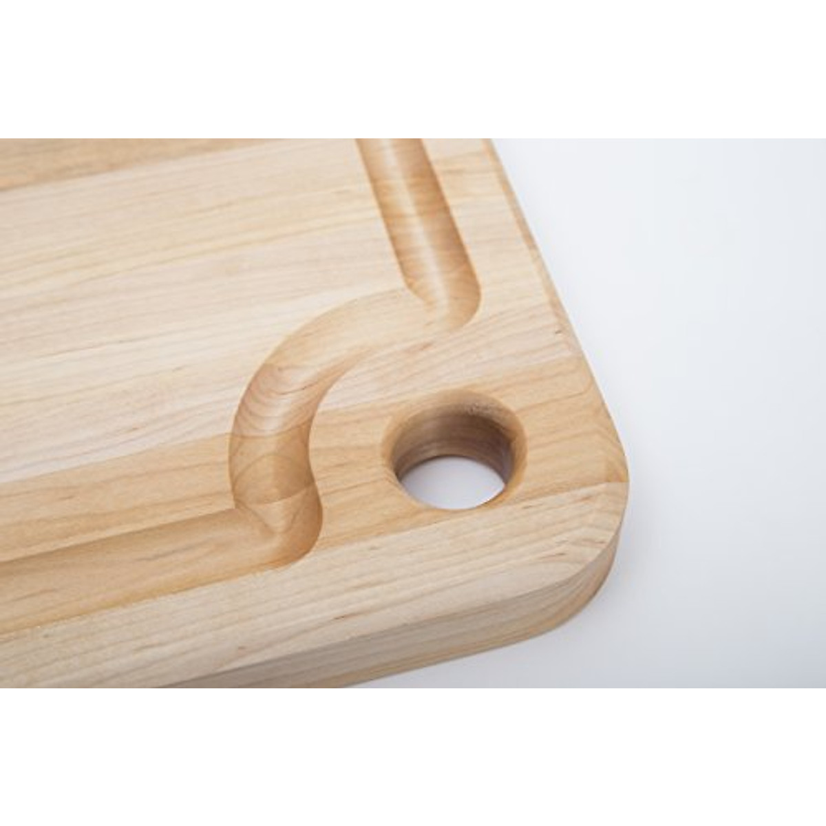John Boos Block MPL1812125-FH-GRV Prestige Maple Wood Edge Grain Reversible Cutting Board with Juice Groove, 18 Inches x 12 Inches x 1.25 Inches