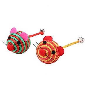 Dog Toy Ball, Nontoxic Bite Resistant Toy Ball Cat Dog Chew Traning Fun Playing Toy Ball Cute Rat Perfect for Playtime and Chewing Toys