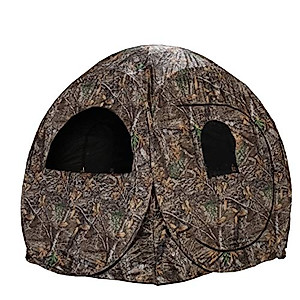 Rhino Blinds R75-RTE 2 Person Hunting Ground Blind, Realtree Edge & Allen Company Shooting Stick, Monopod, Adjustable in Height (21.5 to 61 inches), Aluminium, Hunting Accessories, Black (2163)