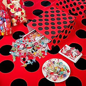 20 Pieces Ladybug Birthday Party Favor Bags Ladybug Red Black Polka Dot Kraft Paper gift Bags Ladybug Party Supplies for Ladybug Theme Party Wedding Birthday Party Christmas Baby Shower Decorations