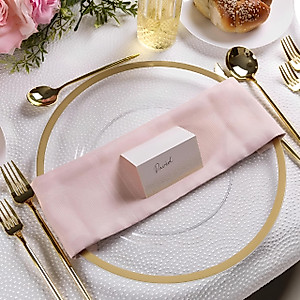 Elegant Gold Rimmed Plastic Charger Plates - 13" (Pack of 4) - Elegant & Durable for Entertaining, Dining, and Decor