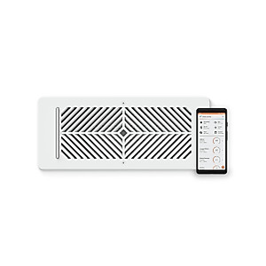 Flair Smart Vent 4x10 (White), AC Vent Cover for Floors, Walls and Ceilings. Requires Flair Puck to Operate. Compatible with Smart Thermostats and Voice Assistants.