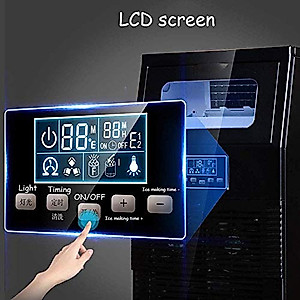 Ice Cube Makers, Freestanding Commercial Ice Pounds Storage Capacity - Ideal for Restaurants Bars Homes and Offices - Includes Scoop and Connection Hose