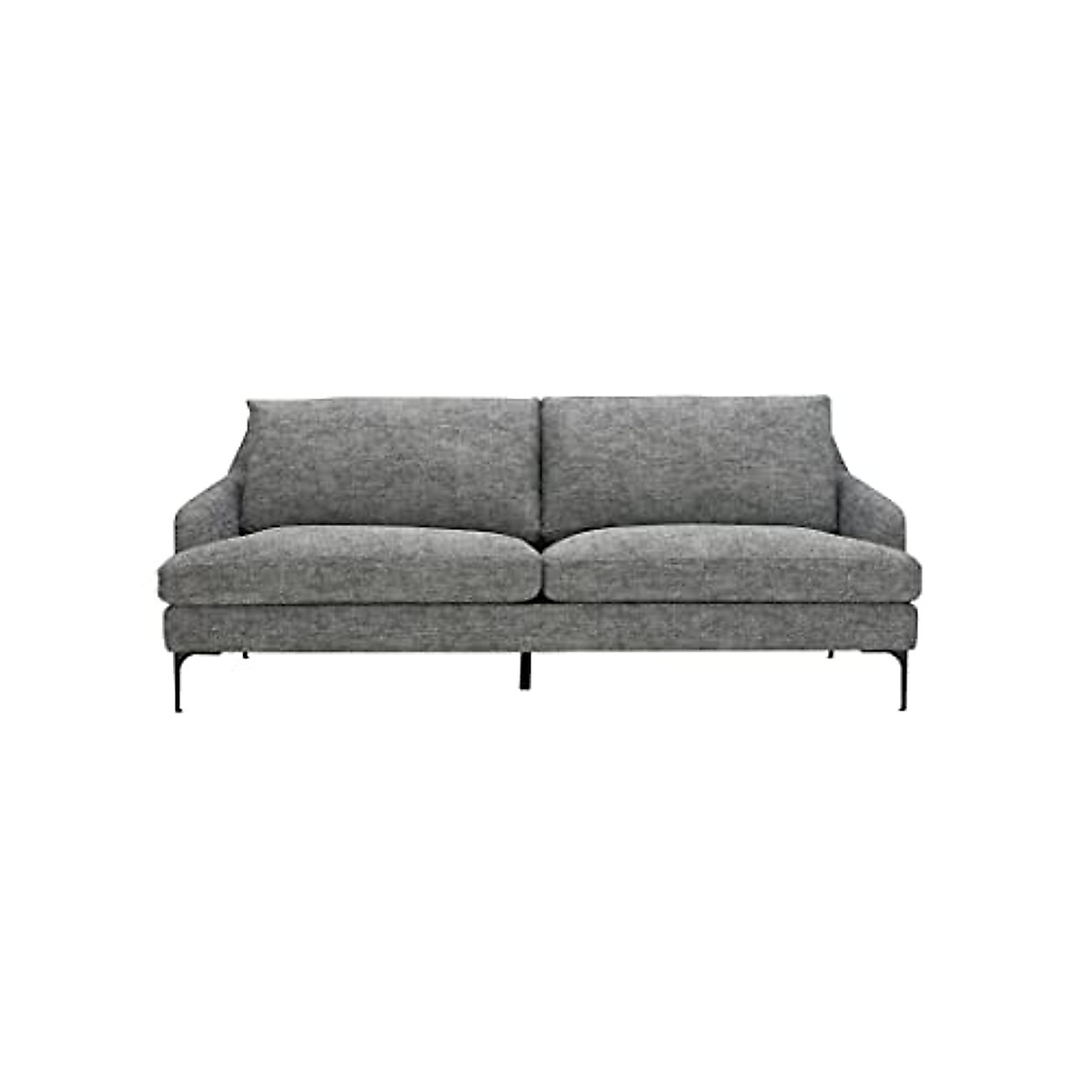 Amazon Brand – Rivet Modern Sofa Couch with Metal Legs, 85"W, Dark Gray