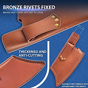 XYJ Leather Sheath Edge Guards Blade Protector With Loop Belt For Outdoor Camping