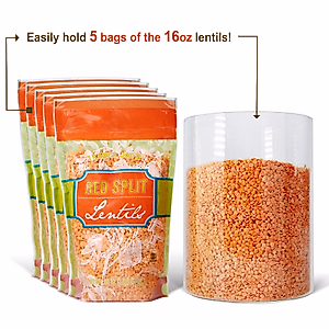 EcoEvo Glass Jars with Bamboo Lids, Glass Food Jars and Canisters Sets, Glass Flour Jar, Large Glass Canister with lids, Glass Flour Storage Container, Glass Pantry Jars, 100oz