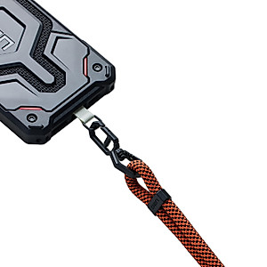 URBAN ARMOR GEAR UAG Designed for iPhone 15 Pro Case Monarch Pro Carbon Fiber 6.1" Compatible with MagSafe Bundle with UAG Civilian Phone Crossbody Lanyard 7mm Adjustable Body Strap Rust/Black