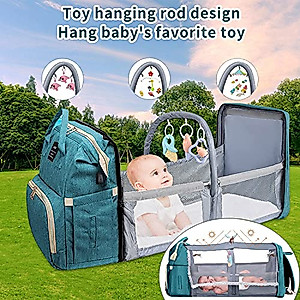 ANWTOTU Diaper Bag with Changing Station,Diaper Bag Backpack,Girl Boy Diaper Bag,Large Capacity,900d Excellent Oxford(Ungrade-Green)