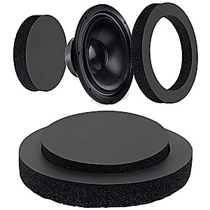 BENLIUDH Car Door Speaker Fast Rings Foam Bass Blockers, Car Universal Foam Speaker Enhancer System Kit for 6" and 6.5" Speaker 2 Pcs - Self Adhesive