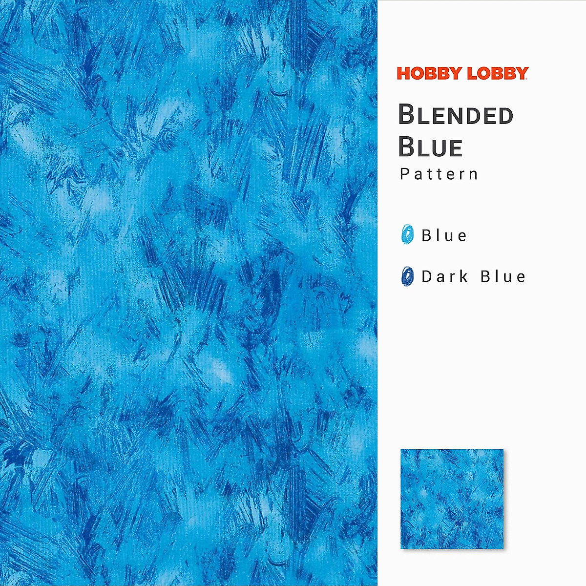 Blended Blue Cotton Calico Fabric (1 Yard) – Printed Sewing Fabric by The Yard – Lightweight Precut Fabric for Sewing Clothes, Homeware, & Other Accessories – DIY Craft Fabric