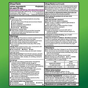 Amazon Basic Care Tussin Severe CF Max Syrup, Multi-Symptom Cough, Cold and Flu Liquid Medicine, Non-Drowsy, Relieves Cough, Sore Throat, Body Aches, Fever, Nasal and Chest Congestion, 8 fl oz
