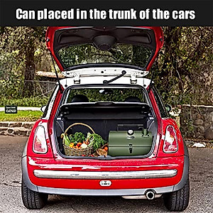 MAISON HUIS Adjustable Portable Charcoal Grill Multi-functional Metal Small BBQ Smoker for Outdoor Hiking Picnic(Green)