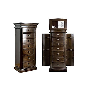 Hives and Honey Landry Jewelry Armoire, 18W x 12.5D x 40H", Walnut