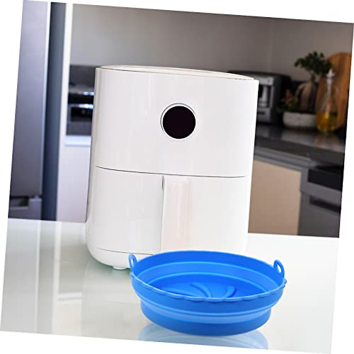 HEMOTON Air Cooker Silicone Pan Baking Sheets for Oven Nonstick Silicone Baking Pan Silicone Baking Mat Inner Pot for Air Reusable Steamer Air Fryer Basket Air Fryer Pads Air Fryer Mats