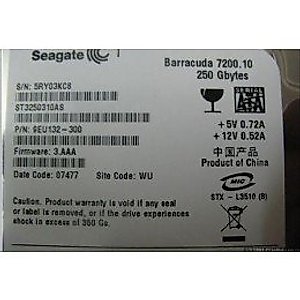 Seagate ST3250310CS 250GB 7200RPM 8MB Cache SATA 3.5" Internal Desktop Hard Drive w/1 Year Warranty