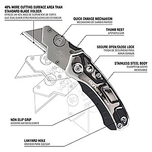 Olympia Tools 33-125 Turbofold Stainless Steel Utility Knife