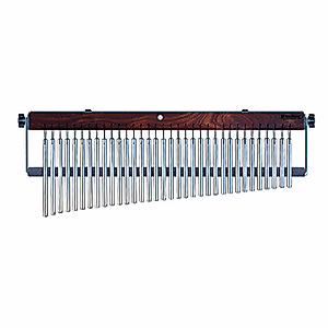 TreeWorks Chimes Full Size Bar Chimes with Dampening Arm and Bag — Made in U.S.A. — Single Row, Tennessee Hardwood (TRE630)
